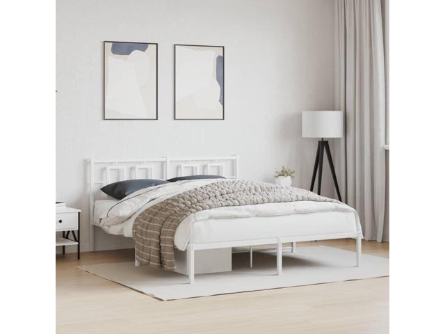 Click here for vidaXL Metal Bed Frame with Headboard Bedroom Furn... prices