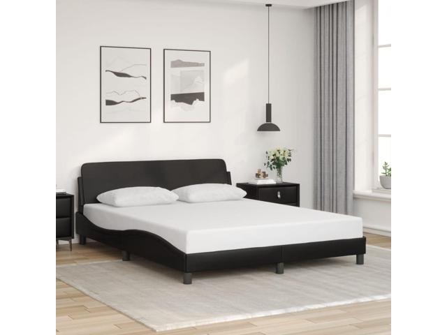 Click here for vidaXL Bed Frame with Headboard Base Black 59.8x79... prices