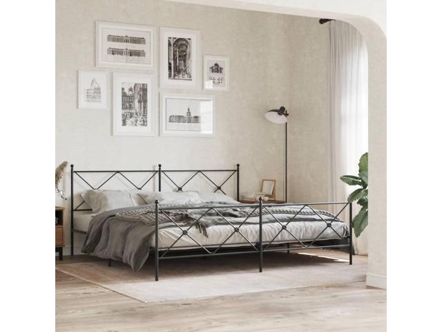 Click here for vidaXL Metal Bed Frame with Headboard and Footboar... prices