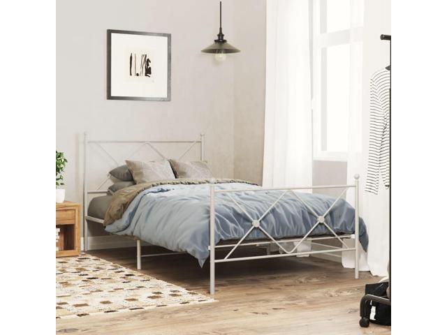 Click here for vidaXL Metal Bed Frame with Headboard and Footboar... prices