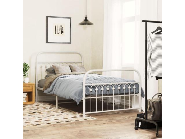 Click here for vidaXL Metal Bed Frame with Headboard and Footboar... prices