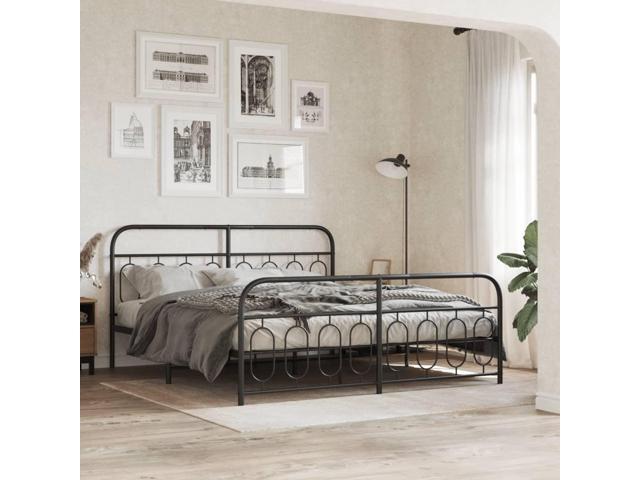 Click here for vidaXL Metal Bed Frame with Headboard and Footboar... prices