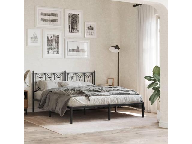 Click here for vidaXL Metal Bed Frame with Headboard Bedroom Furn... prices