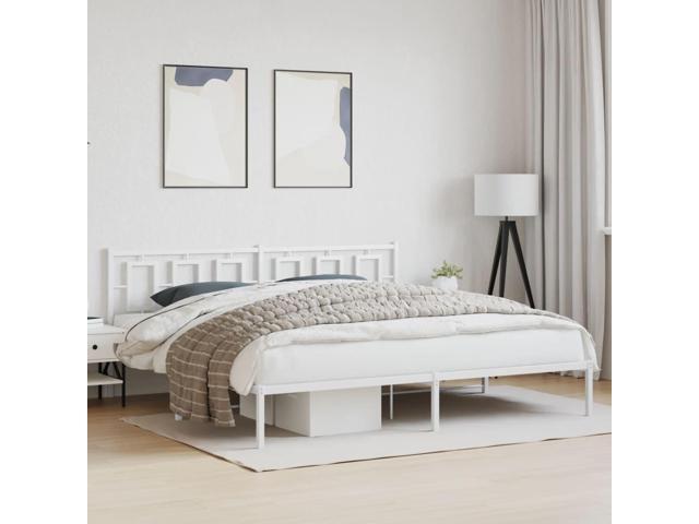 Click here for vidaXL Metal Bed Frame with Headboard Bedroom Furn... prices