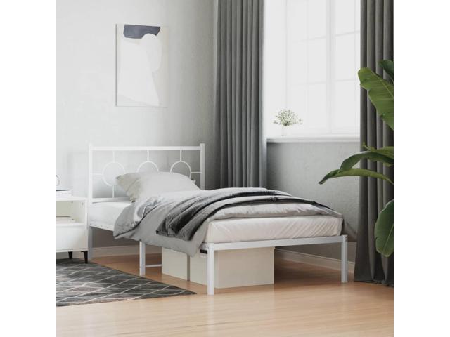 Click here for vidaXL Metal Bed Frame with Headboard Platform Fur... prices