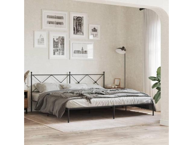 Click here for vidaXL Metal Bed Frame with Headboard Bedroom Furn... prices