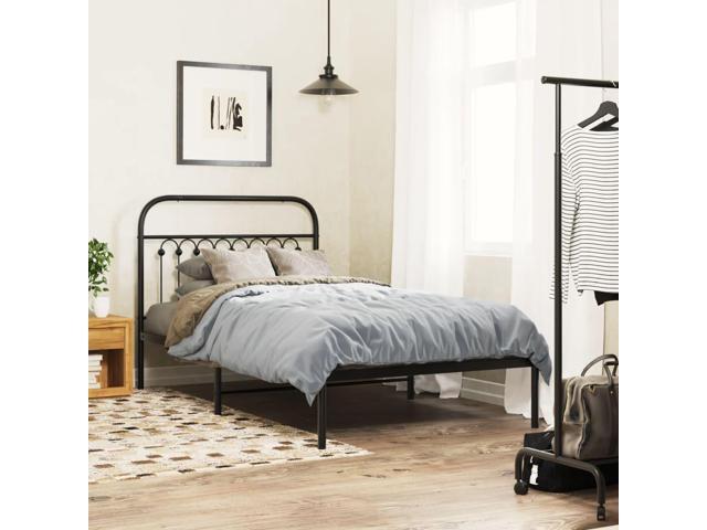 Click here for vidaXL Metal Bed Frame with Headboard Bedroom Furn... prices