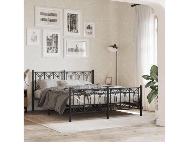 Click here for vidaXL Metal Bed Frame with Headboard and Footboar... prices