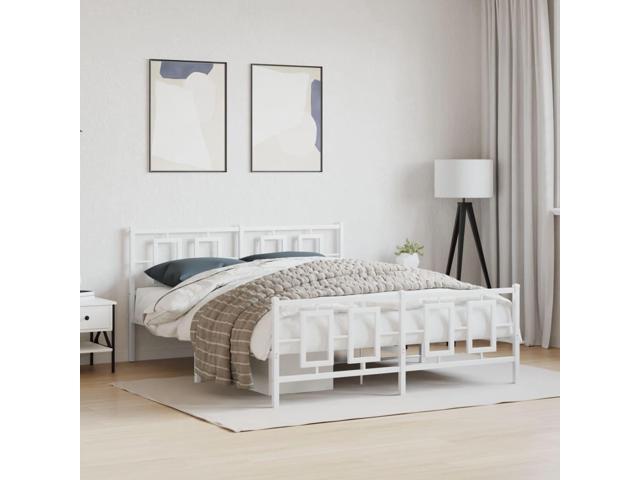Click here for vidaXL Metal Bed Frame with Headboard and Footboar... prices
