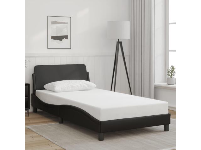 Click here for vidaXL Bed Frame with Headboard Platform Black 39.... prices