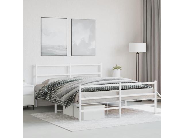 Click here for vidaXL Metal Bed Frame with Headboard and Footboar... prices