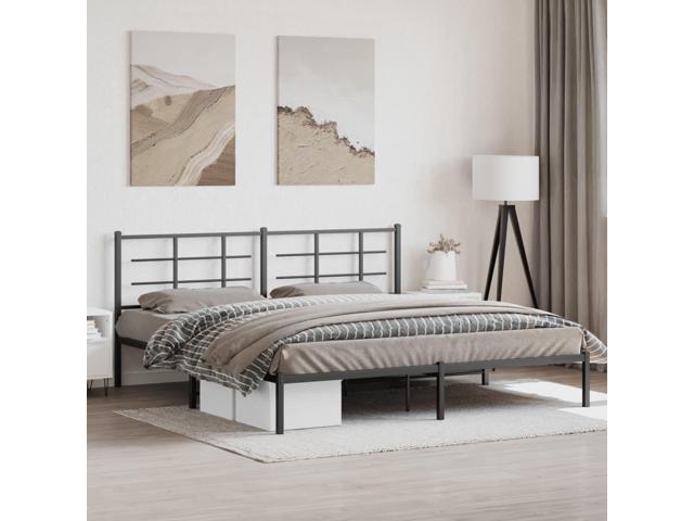Click here for vidaXL Metal Bed Frame with Headboard Bedroom Furn... prices