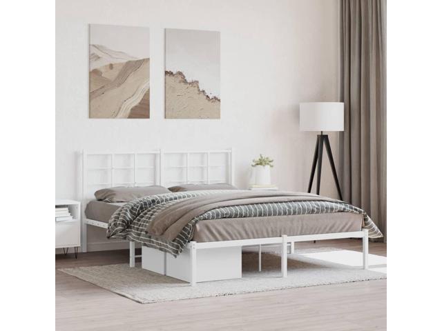 Click here for vidaXL Metal Bed Frame with Headboard Bedroom Furn... prices