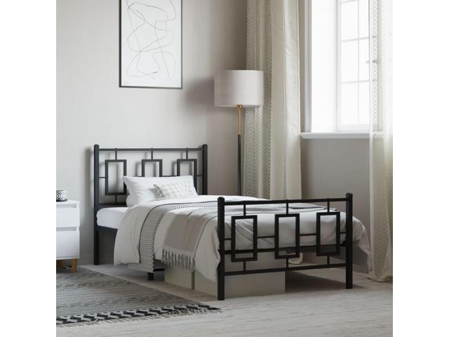 Click here for vidaXL Metal Bed Frame with Headboard and Footboar... prices