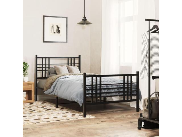 Click here for vidaXL Metal Bed Frame with Headboard and Footboar... prices