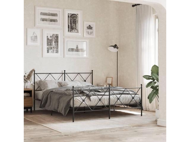 Click here for vidaXL Metal Bed Frame with Headboard and Footboar... prices