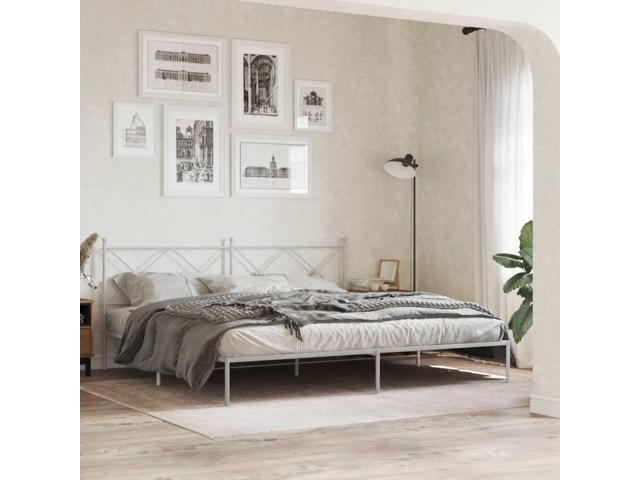 Click here for vidaXL Metal Bed Frame with Headboard Bedroom Furn... prices