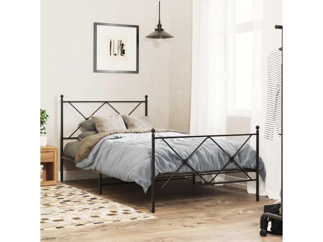 Click here for vidaXL Metal Bed Frame with Headboard and Footboar... prices