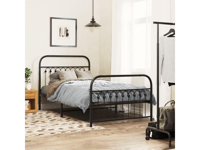 Click here for vidaXL Metal Bed Frame with Headboard and Footboar... prices