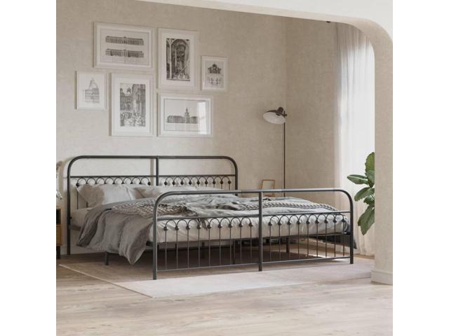 Click here for vidaXL Metal Bed Frame with Headboard and Footboar... prices