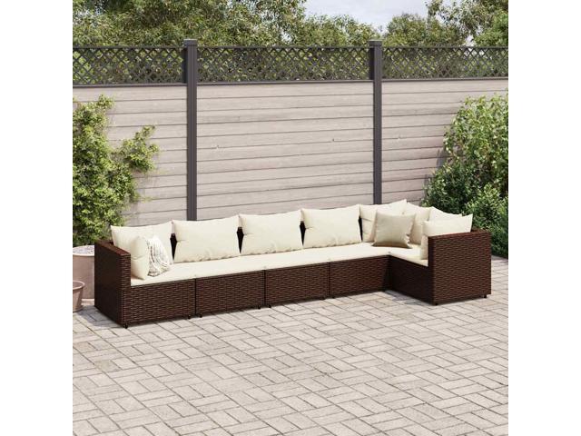 Click here for vidaXL Patio Lounge Set with Cushions Sectional So... prices