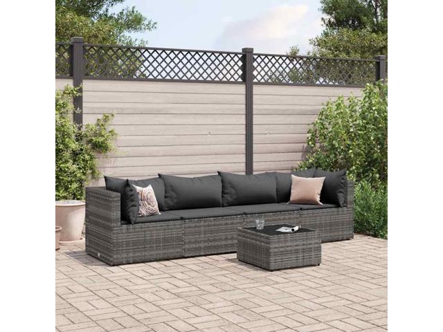 Click here for vidaXL Patio Lounge Set with Cushions Sectional So... prices