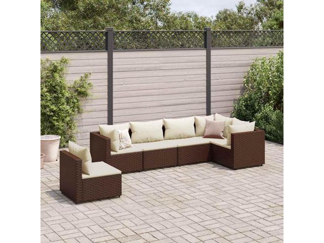 Click here for vidaXL Patio Lounge Set with Cushions Sectional So... prices