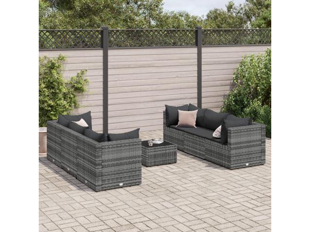 Click here for vidaXL Patio Lounge Set with Cushions Sectional So... prices
