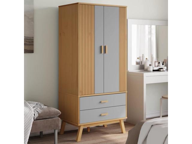 Click here for vidaXL Wardrobe Clothes Organizer Cupboard Gray an... prices