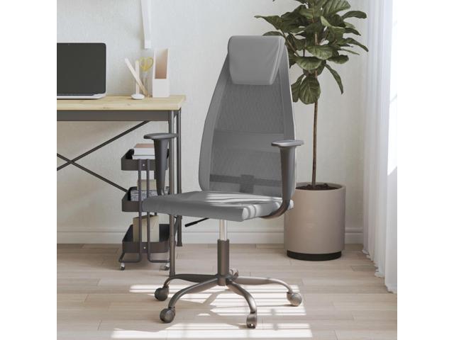 Click here for vidaXL Office Chair Height Adjustable Seat Gray Me... prices