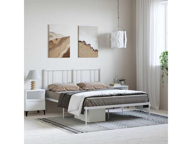 Click here for vidaXL 12 Inch Full Metal Bed Frame with Headboard... prices