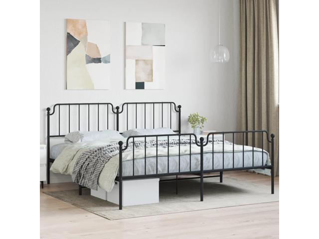 Click here for vidaXL King Metal Bed Frame with Headboard and Foo... prices