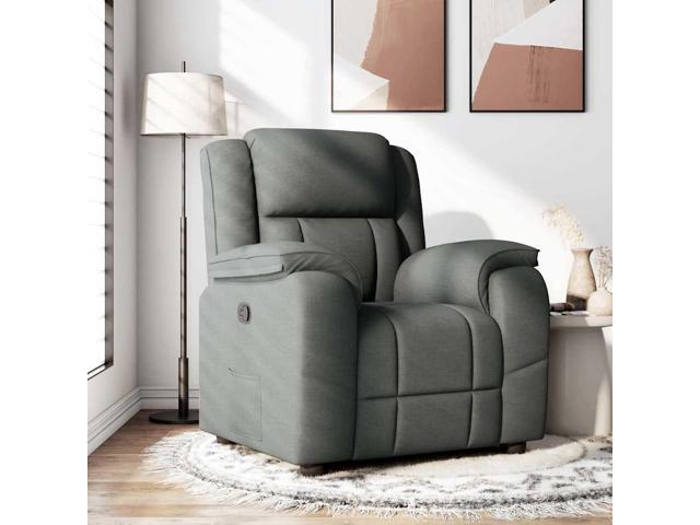 Click here for vidaXL Recliner Chair Dark Gray Fabric reclining c... prices