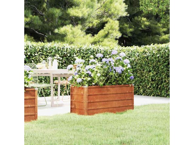 vidaXL Garden Raised Bed Rusty 39.4"x15.7"x17.7" Corten Steel - Brown