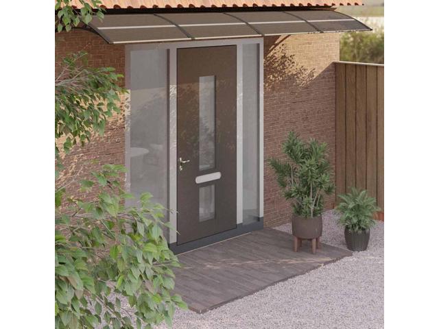 Door Canopy Black Polycarbonate 137.8 x 29.5 in Durable Canopy - Black
