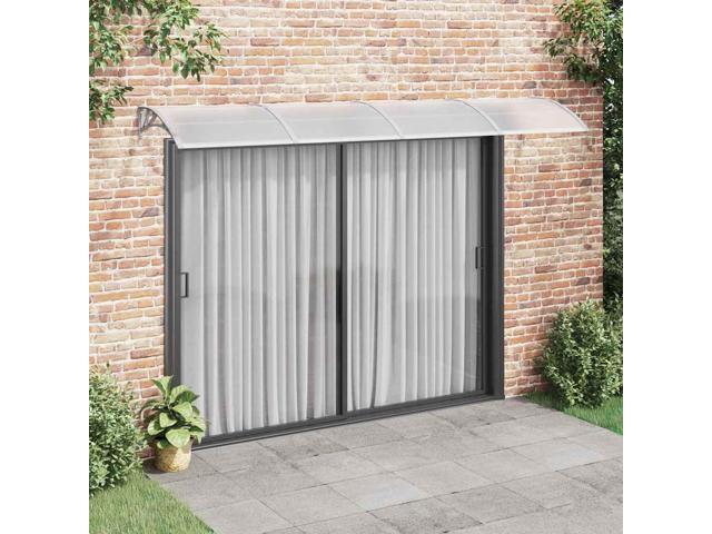 Door Canopy Grey  Transparent Polycarbonate  Abs  Aluminum - Gray