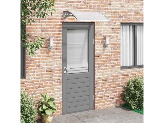 Door Canopy Grey Polycarbonate 31.5 in x 29.5 in Durable - Gray