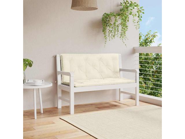 Click here for Garden Bench Cushion Cream White 47.2x(19.7+19.7)x... prices