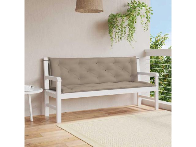 Click here for Garden Bench Cushion Taupe 59.1x(19.7+19.7)x2.8 Ox... prices