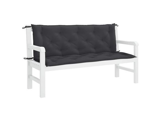 Click here for Garden Bench Cushion Black 59.1x(19.7+19.7)x2.8 Ox... prices