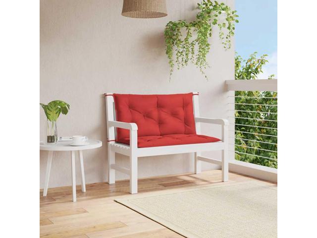 Garden Bench Cushion Red 39.4x(19.7+19.7)x2.8 Oxford Fabric - Red