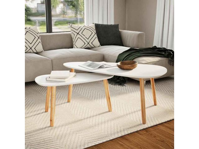Click here for vidaXL Nesting Coffee Table 2 pcs  Side Tables wit... prices