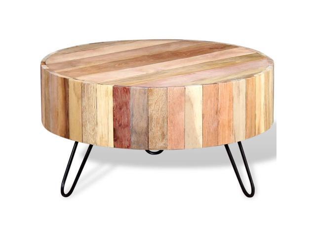 Click here for vidaXL Coffee Table with Iron Legs  Round Center T... prices