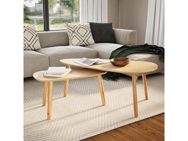 Click here for vidaXL Nesting Coffee Table 2 pcs  Side Tables wit... prices
