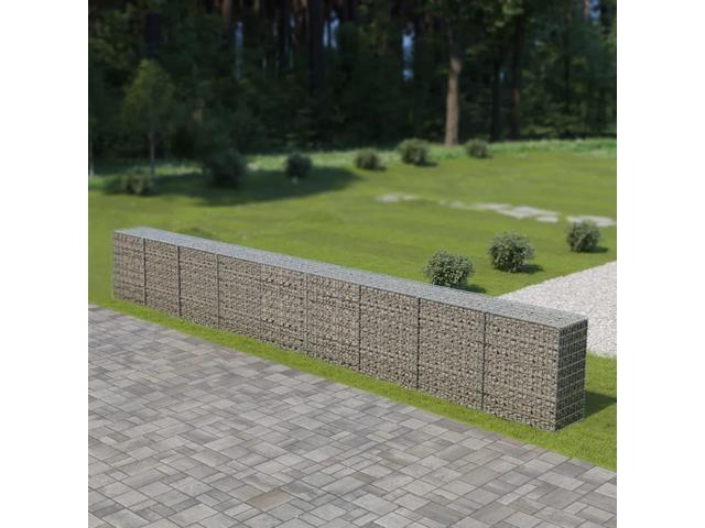 Click here for vidaXL Gabion Basket with Lids  Galvanized Steel G... prices
