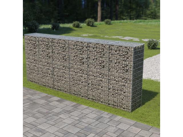 Click here for vidaXL Gabion Basket with Lids  Galvanized Steel G... prices