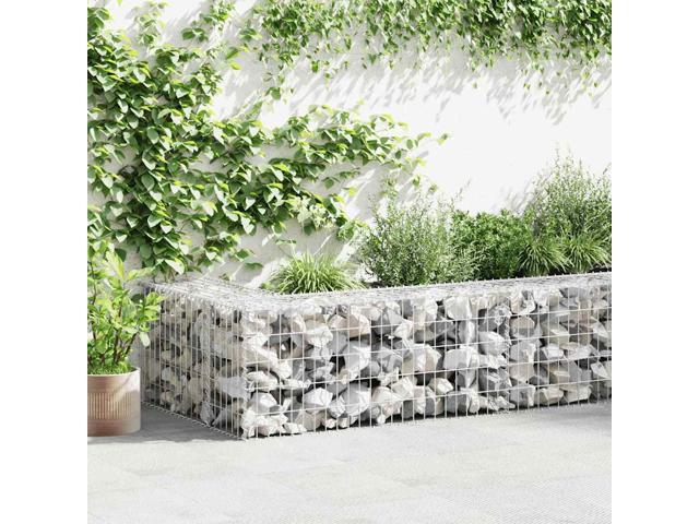 Click here for vidaXL Gabion Basket  Galvanized-Steel Gabion Wall... prices