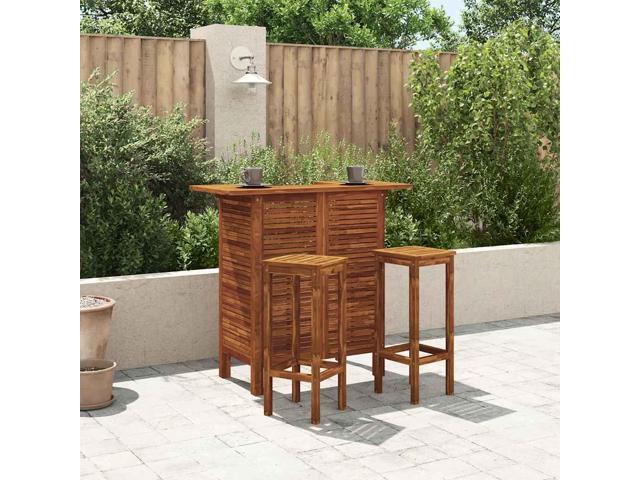 Click here for vidaXL 3 Piece Bar Set  Rustic Pub Table and Chair... prices