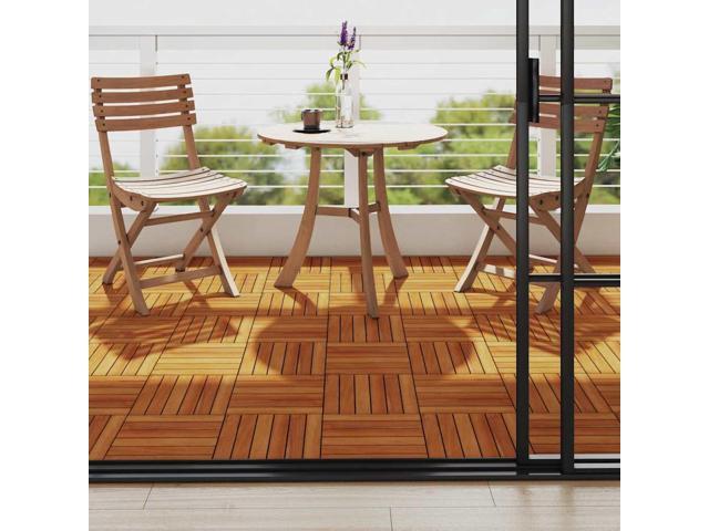 Click here for vidaXL 10 pcs Decking Tiles  11.8x11.8  Solid Acac... prices