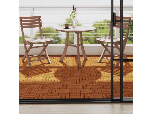 Click here for vidaXL 10 pcs Decking Tiles  11.8x11.8  Solid Acac... prices